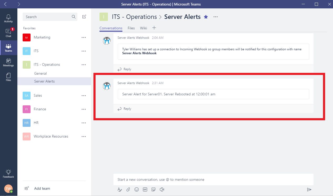 Teams-Webhook-TeamsView - Tyler's Tech Talk